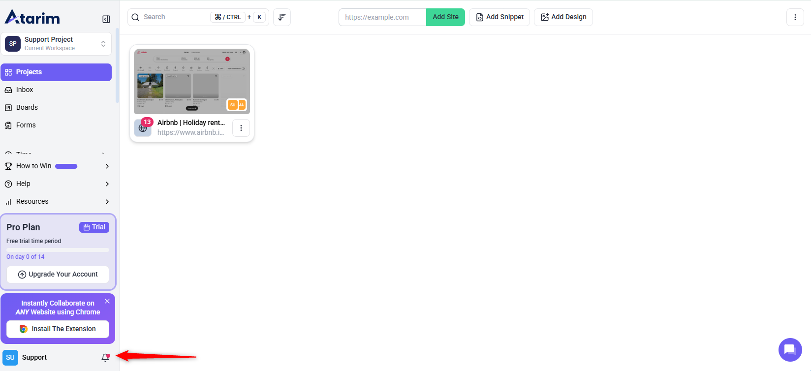 Notifications | Atarim