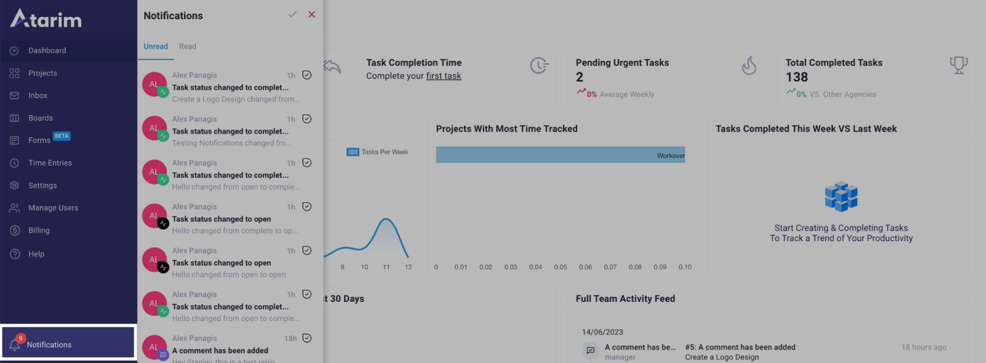 Notifications | Atarim